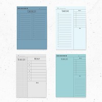 Weekly schedule planner set vector | Premium Vector - rawpixel