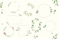 Doodle floral wreath vector collection | Premium Vector - rawpixel