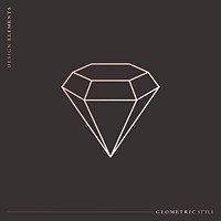 Linear geometric diamond design vector | Free Vector - rawpixel