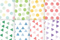 Colorful geometric watercolor seamless pattern | Premium Vector - rawpixel