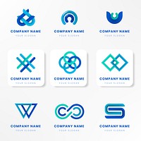 Blue logo branding design vector | Premium Vector - rawpixel