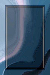 Pink gold frame blue fluid | Premium Vector - rawpixel