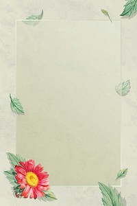 Gerbera daisy pattern frame vector | Premium Vector - rawpixel