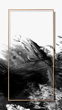 Rectangle gold frame paintbrush textured | Premium Vector - rawpixel