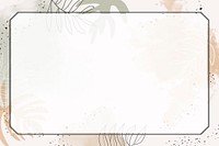 Beige rectangle watercolor frame vector | Premium Vector - rawpixel