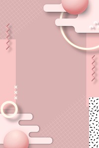 Pink geometric Memphis design element | Premium Photo - rawpixel