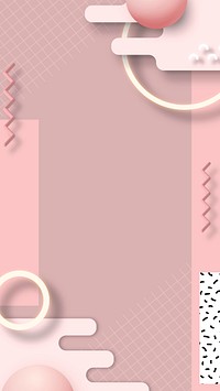Pink geometric Memphis background vector | Premium Vector - rawpixel