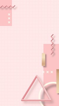 Pink geometric Memphis background vector | Premium Vector - rawpixel