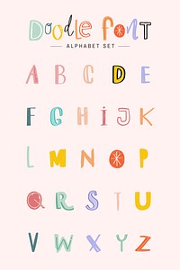 Alphabet vector doodle font typography | Premium Vector - rawpixel