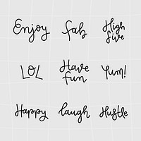 Doodle cursive fun words typography | Free Photo - rawpixel