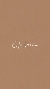 Classic typography brown background mobile | Premium Vector - rawpixel