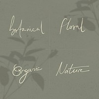 Nature words minimal handwritten typography | Premium Vector - rawpixel