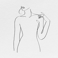 Woman’s body line art psd | Premium PSD - rawpixel