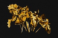 Vintage clump gold leaves design | Premium PSD - rawpixel