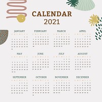 2021 calendar printable template psd | Premium PSD - rawpixel