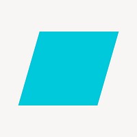 Blue parallelogram shape sticker, geometric | Premium Vector - rawpixel