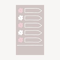 Brown reminder note, stationery collage | Free Vector - rawpixel