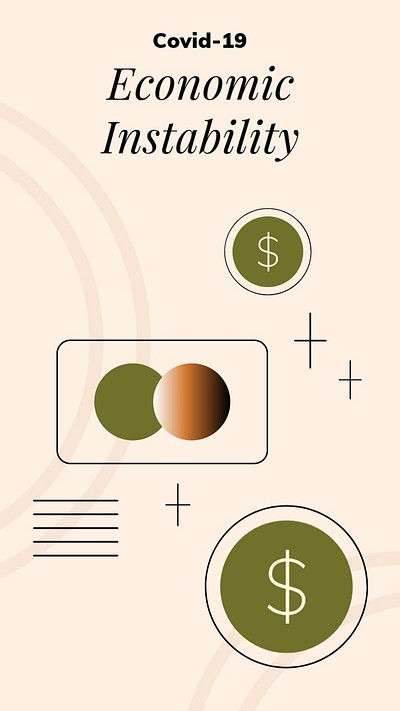 Covid-19 economic instability vector | Free Vector Template - rawpixel