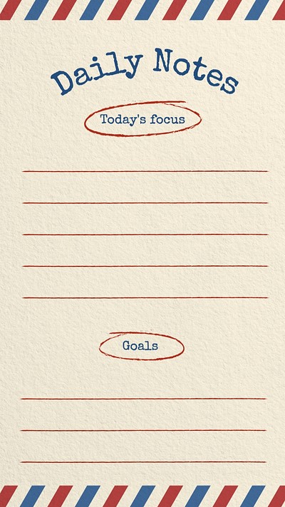 Daily notes template | Premium Editable Template - rawpixel