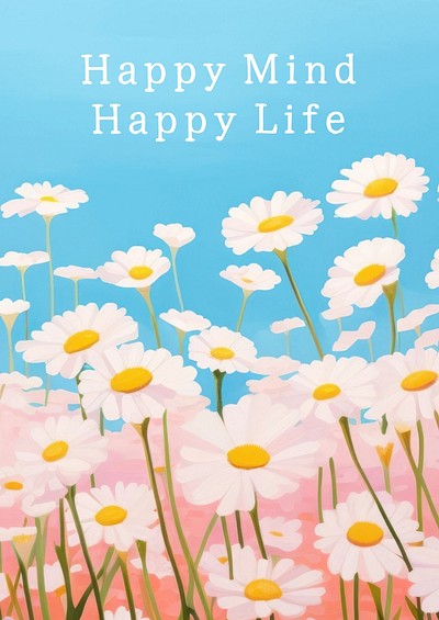 Happy life poster template | Premium Editable Template - rawpixel
