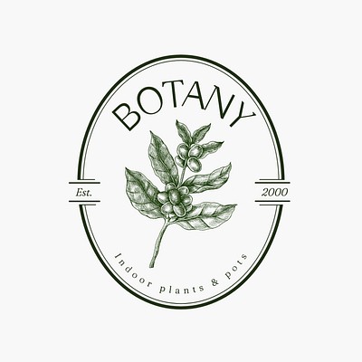 Botany logo, editable vintage business | Premium Logo Maker - rawpixel