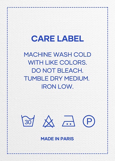 Care label template, editable design | Premium Editable Template - rawpixel