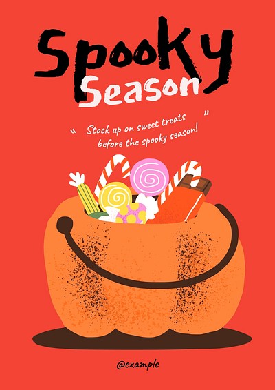 Halloween candy sale poster template | Premium Editable Template - rawpixel