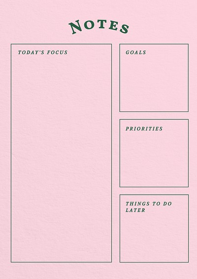 Notes planner template, editable digital | Premium Editable Template ...