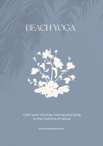 Beach yoga poster template | Premium Editable Template - rawpixel