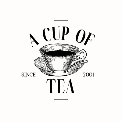 Tea house logo template, editable | Premium Logo Maker - rawpixel