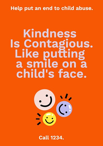 Anti-child abuse poster template | Free Editable Template - rawpixel