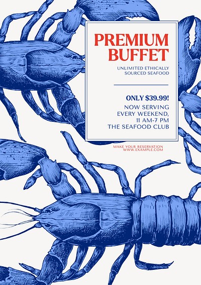 Premium buffet poster template | Premium Editable Template - rawpixel