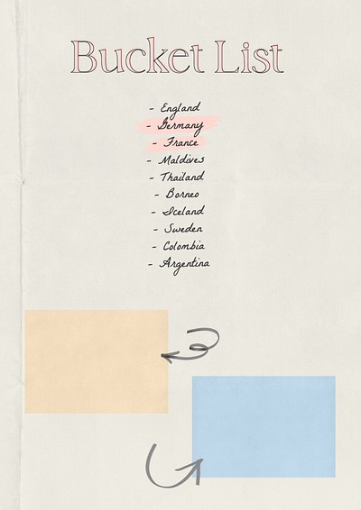 Bucket list poster template | Premium Editable Template - rawpixel