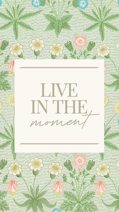 Be present mobile wallpaper template | Premium Editable Template - rawpixel