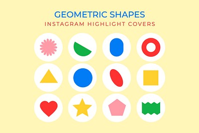 Geometric shape Instagram story highlight | Free Editable Design - rawpixel