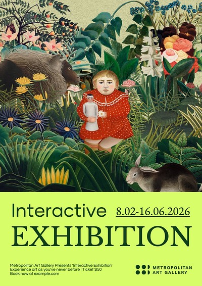 Interactive exhibition poster template | Premium Editable Template ...