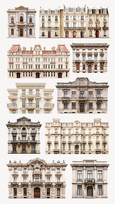 Vintage European building element set | Premium Editable Design - rawpixel