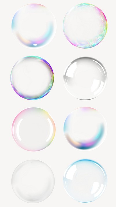 Editable bubble effect set | Premium Editable Design - rawpixel