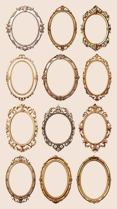 Vintage frame collection element set, | Premium Editable Design - rawpixel