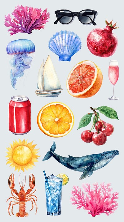 Editable watercolor Summer design element | Premium Editable Design ...