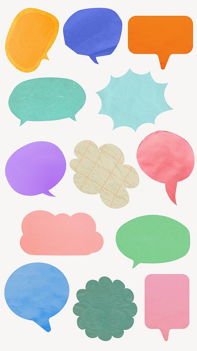Editable cute paper speech bubble | Premium Editable Design - rawpixel