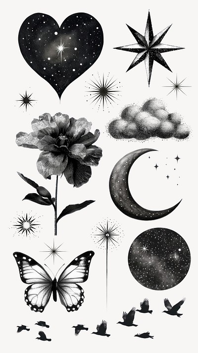 Editable celestial sticker element design | Premium Editable Design ...