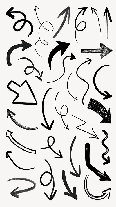 Editable hand drawn arrow doodle | Premium Editable Design - rawpixel