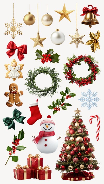 Editable Christmas design element set | Premium Editable Design - rawpixel