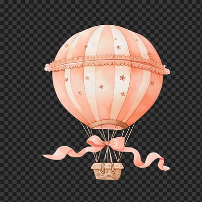 Whimsical pink hot air balloon | Free Transparent Video - rawpixel