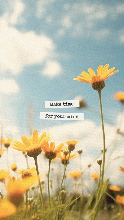 Make time your mind quote | Premium Photo - rawpixel