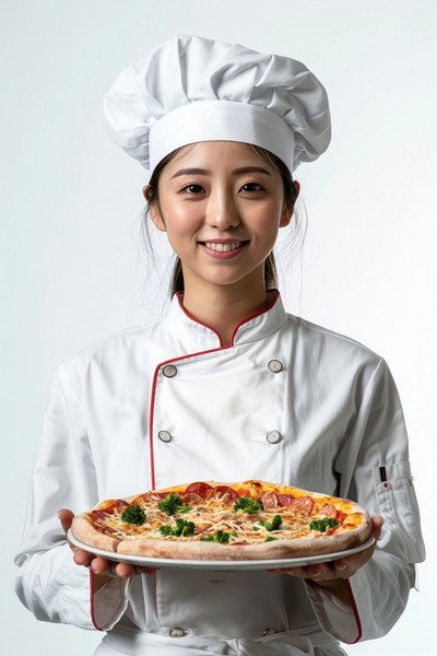 Female chef holding pizza person | Free Photo - rawpixel