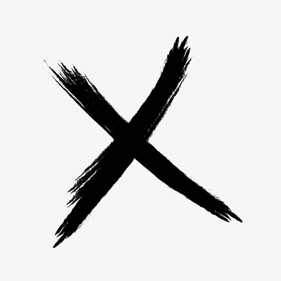 Black wrong mark png brush | Premium PNG - rawpixel