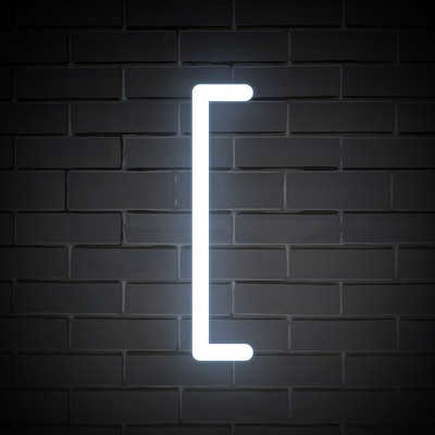 Square bracket sign png neon | Free PNG - rawpixel