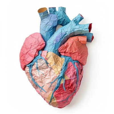 Colorful anatomical heart illustration | Premium PNG - rawpixel